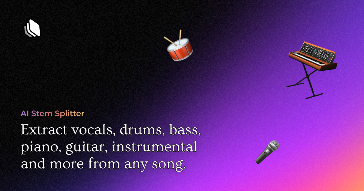 Multitrack, Stem and Vocal Remover for any song | Swound